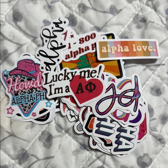 Accessories | Alpha Phi Sticker Pack | Poshmark